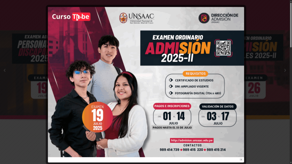 Examen de Admisión UNSAAC – 2025-II